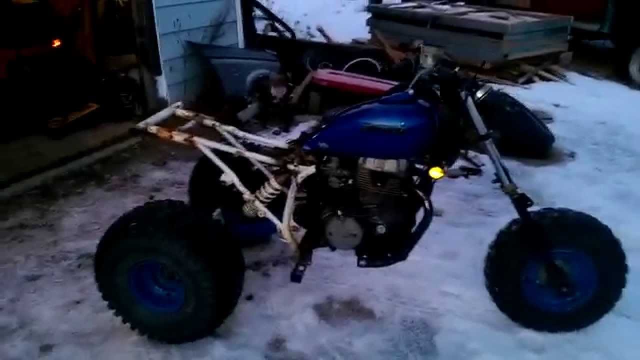 Nighthawk 450 ATC 3 wheeler first start - YouTube