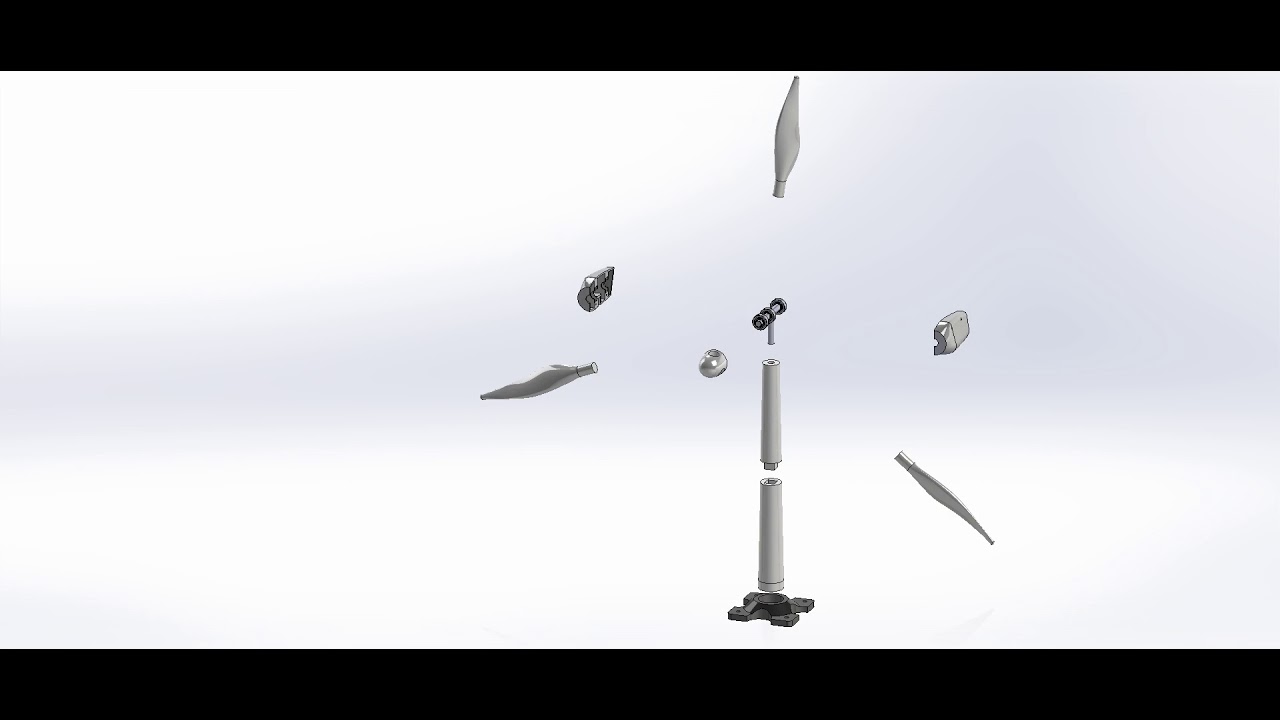 WIND TURBINE ASSEMBLY EXPLODED - YouTube