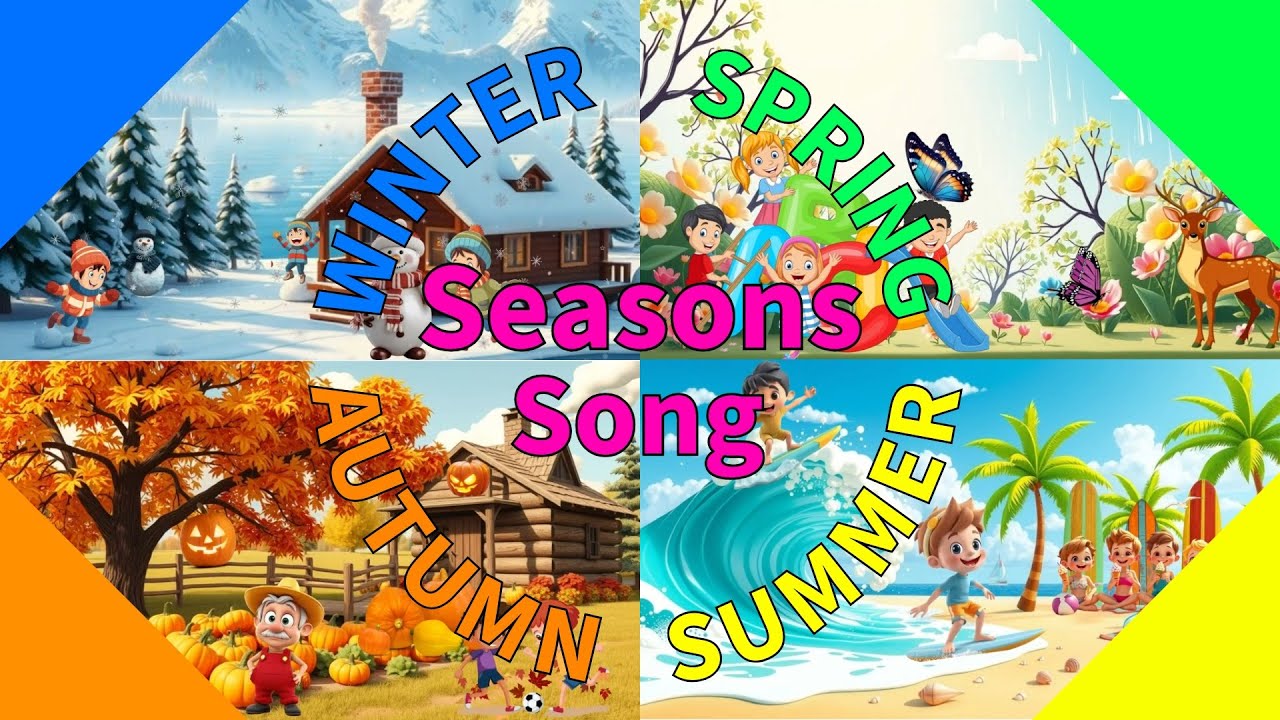 Seasons Song for Kids | Season Song for Kindergarten | @Blue-Onion ...