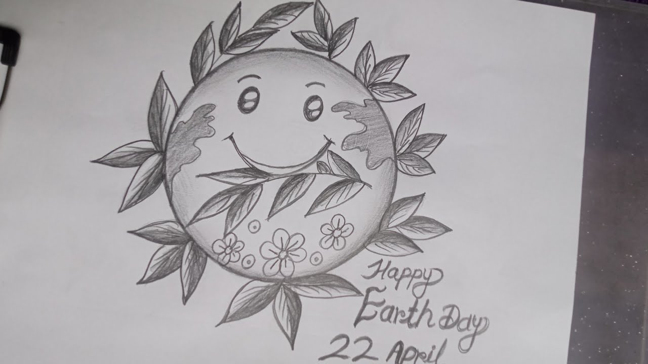 Earth Day Poster Drawing | Mother Earth Day Drawing Easy | Earth Day ...