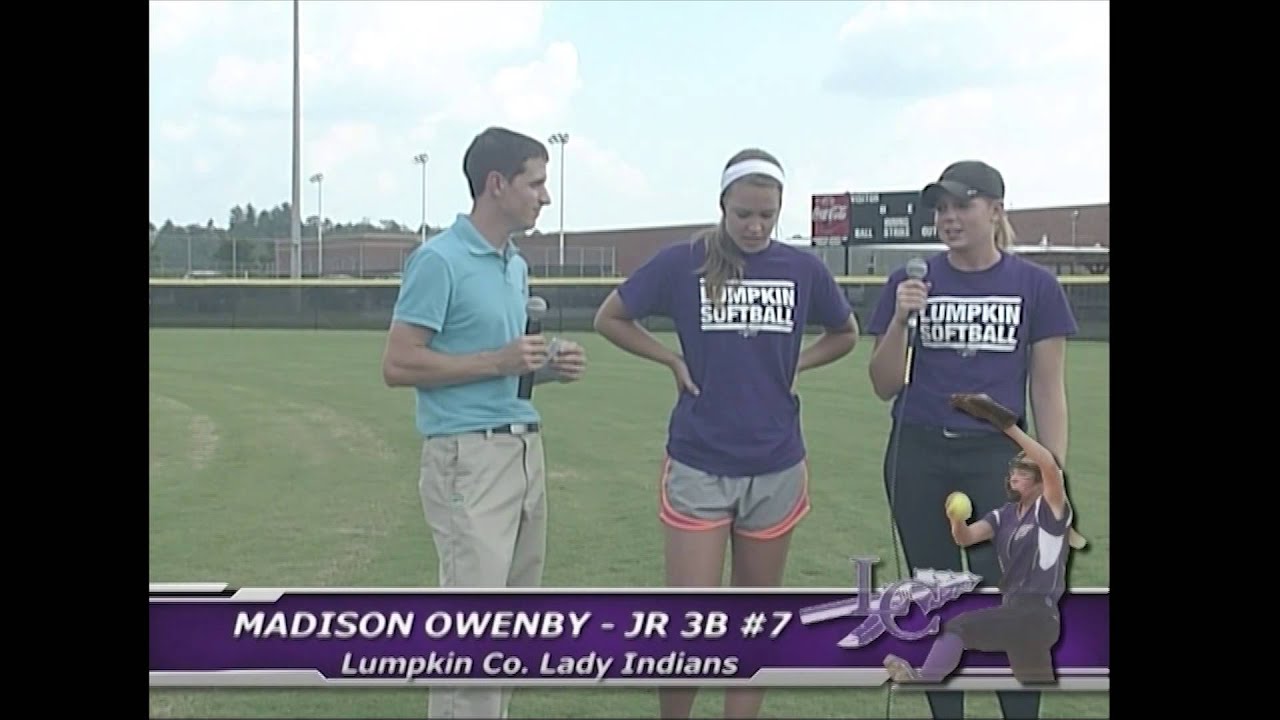 Lumpkin County SR P Ashley Brown & JR 2B Madison Owenby - YouTube