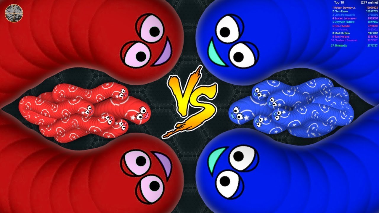 Wormate.io RED vs BLUE Worm in 2 Teams Epic Wormateio Best Gameplay ...