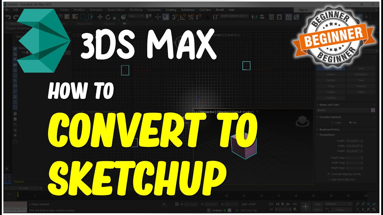3Ds Max How To Convert To Sketchup - YouTube
