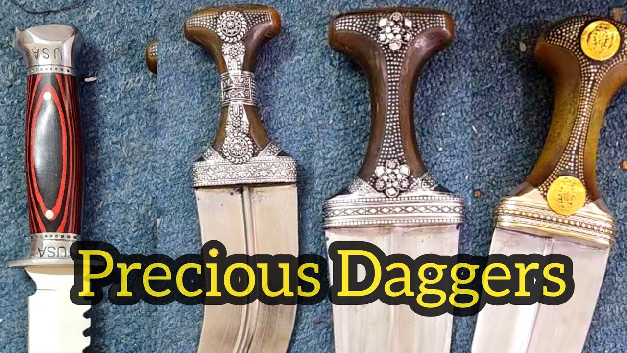 KANDAR USA VC-153 FIXED BLADE HUNTING KNIFE WITH ARABIAN DAGGERS. - YouTube