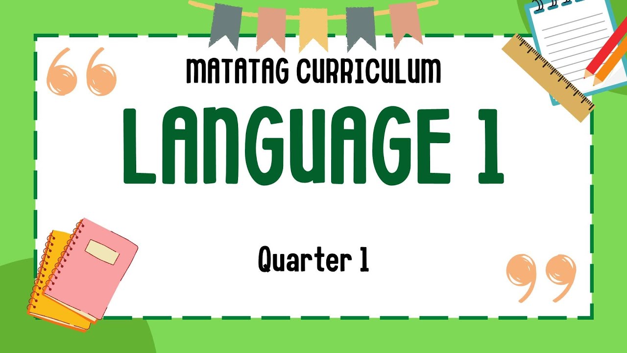 Matatag Curriculum - Grade 1 - LANGUAGE 1- LC 2 (tagalog) - YouTube