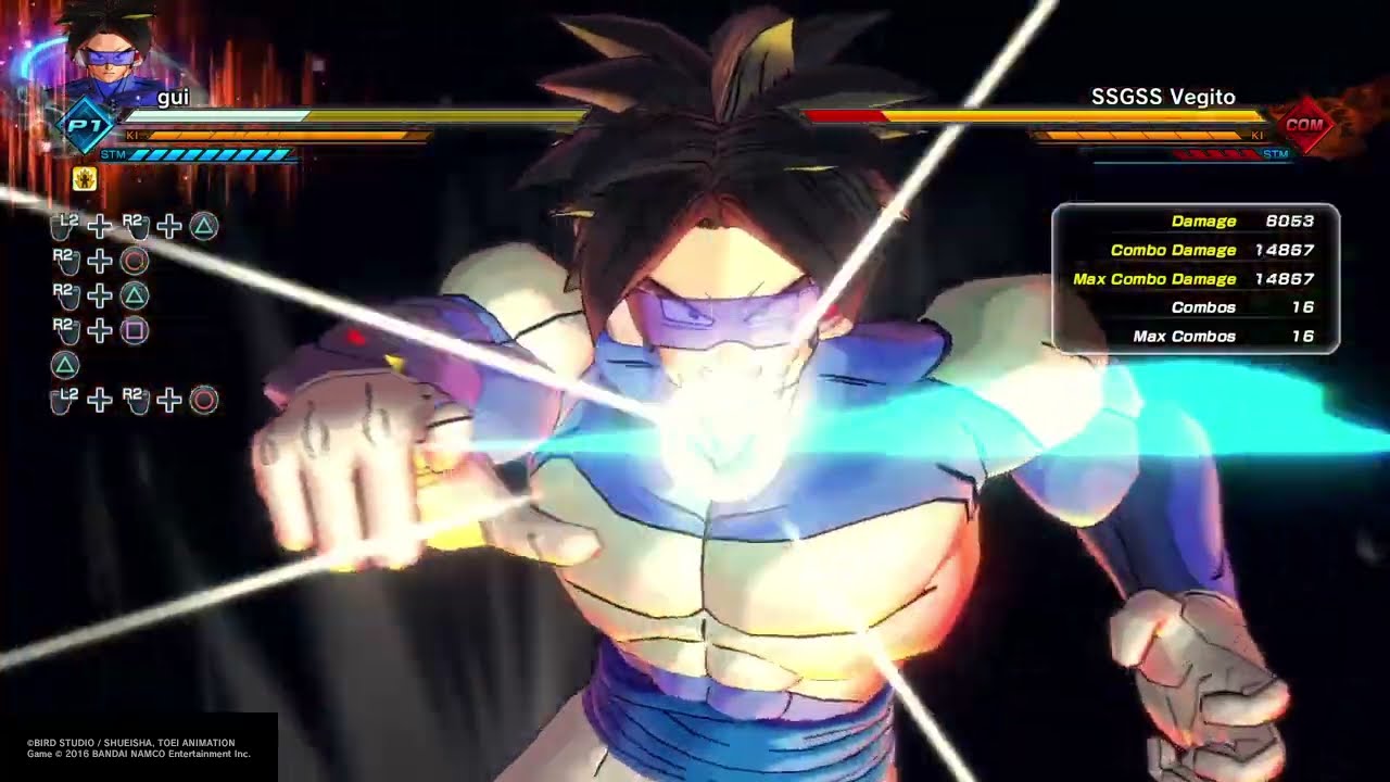 DRAGON BALL XENOVERSE 2 combo Consecutive ray - YouTube