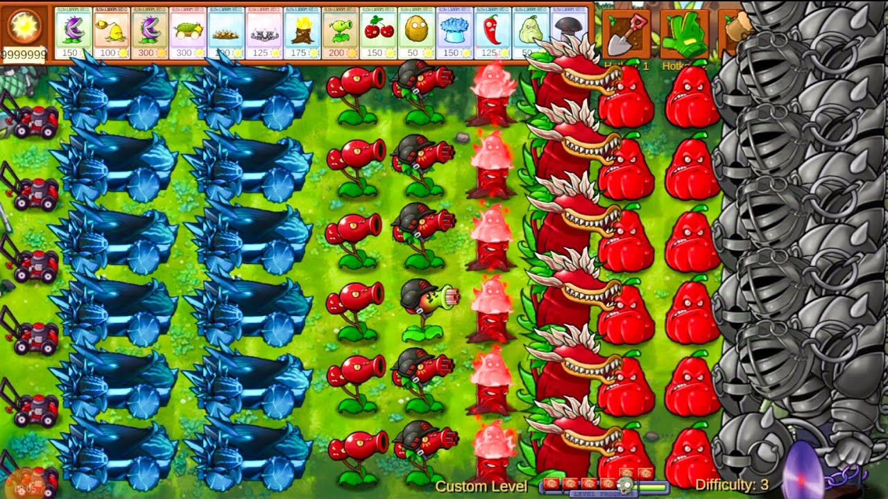 PVZ FUSION | OBSIDIAN COB CANNON+GATLING CHERRY+TOUCHSQUASHVS OBSIDIAN ...