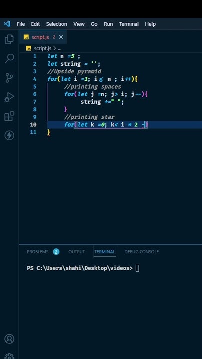 Diamond Pattern in Javascript | for loop 2023 | Papa Developer - YouTube
