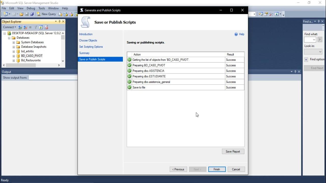 Exportar script de Base de datos en Sql Server - YouTube
