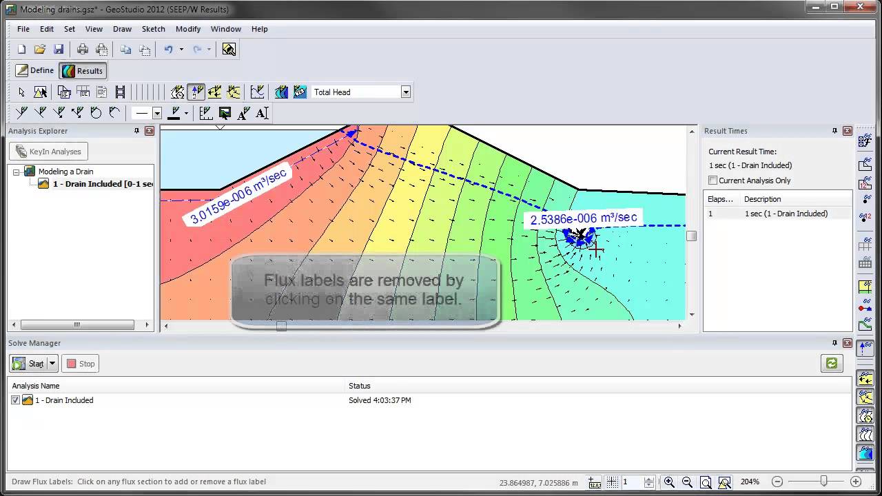 GeoStudio 2012: Flux Sections vs. Discharge Graphs - YouTube