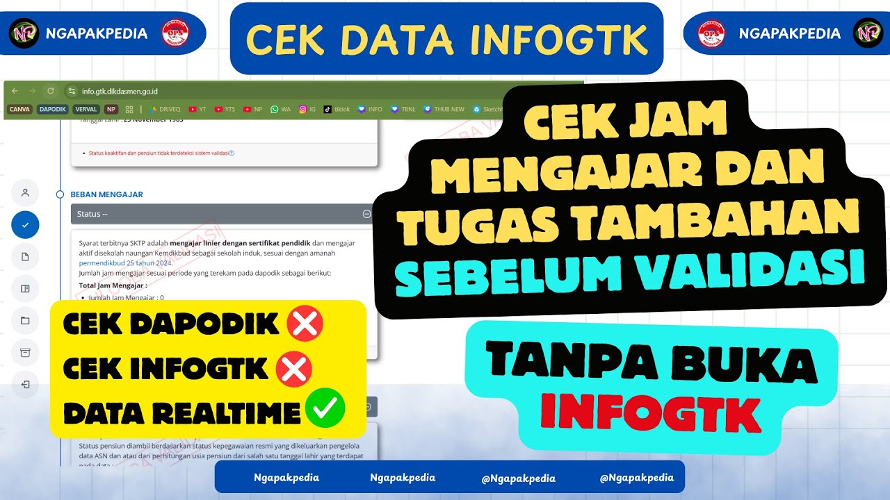 CARA CEK DATA INFOGTK TANPA BUKA INFOGTK PERSIAPAN VALIDASI TAHAP ...