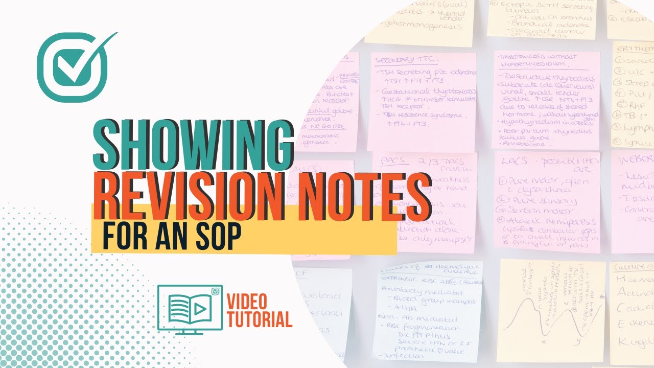 Showing Revision Notes for SOP: BuildMySOP Platform Video Tutorial ...