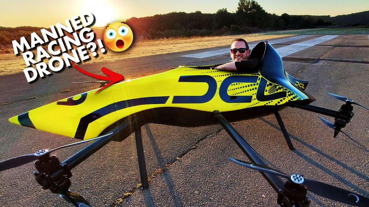 World's First Manned Racing Drone Does A Backflip - YouTube