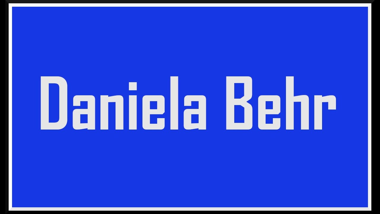 Daniela Behr (Testimonial) - YouTube