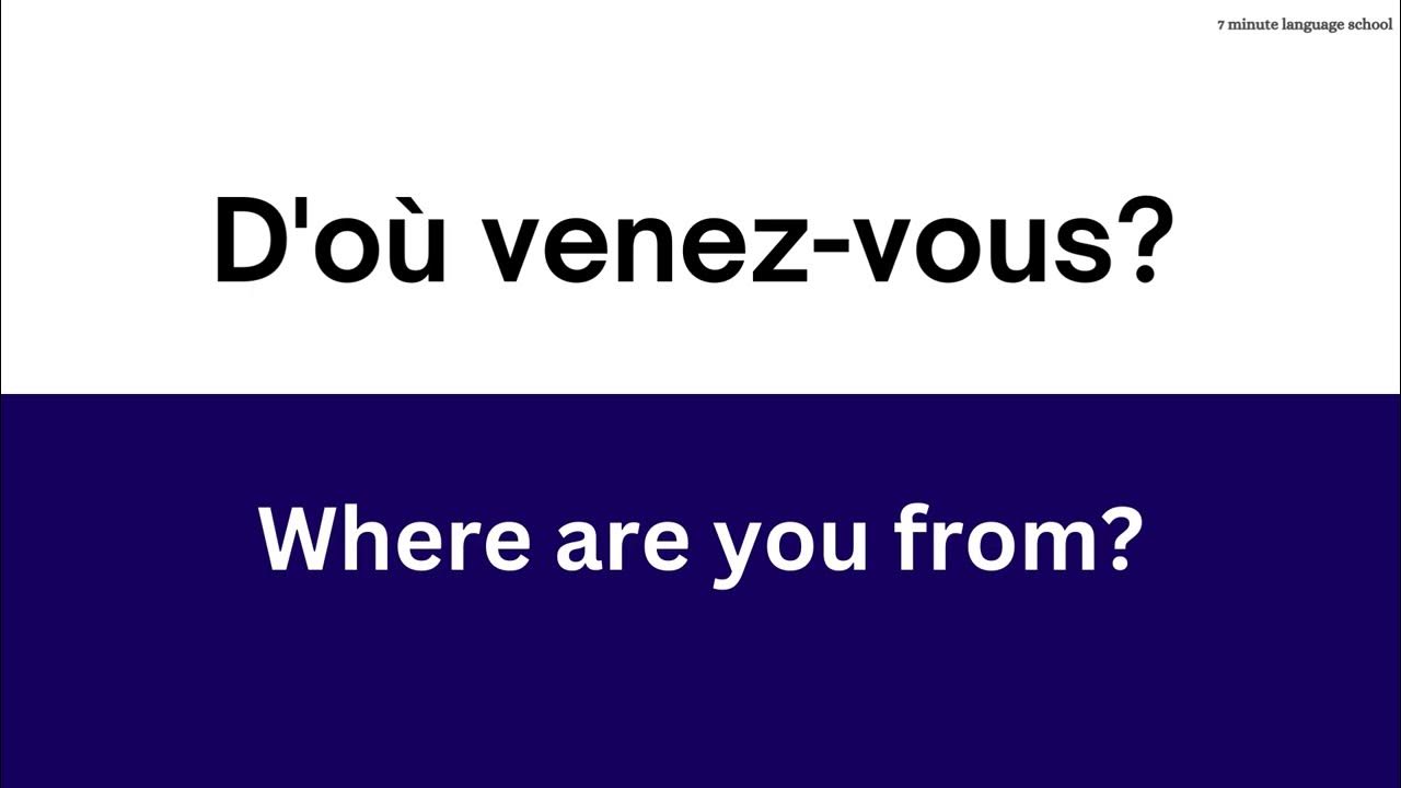 15 Most Common Questions in French - YouTube