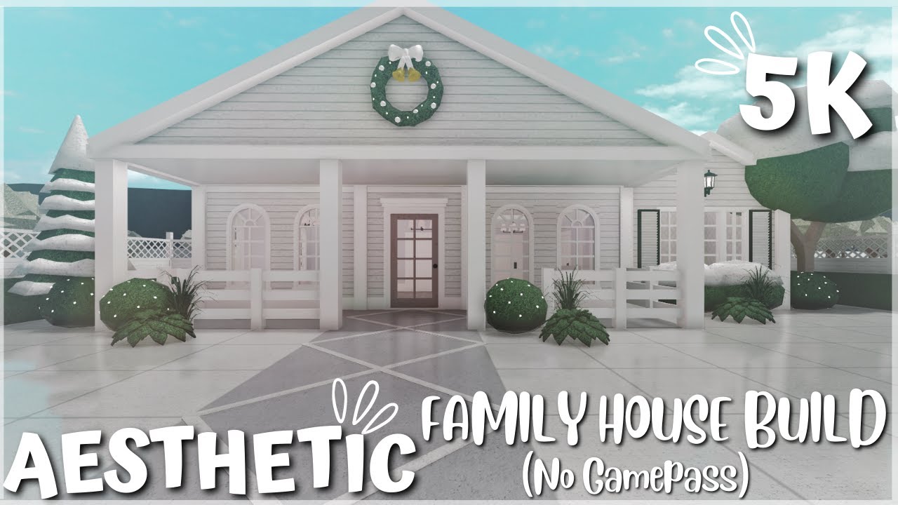 5K! BLOXBURG; AESTHETIC FAMILY HOUSE BUILD, NO GAMEPASS! - YouTube