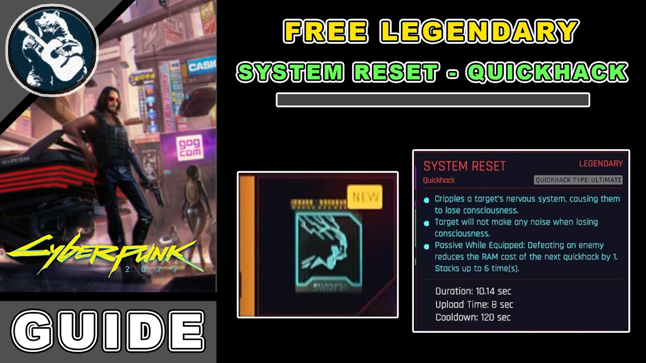 Free System Reset Crafting Recipe in Cyberpunk 2077 Legendary Quick ...