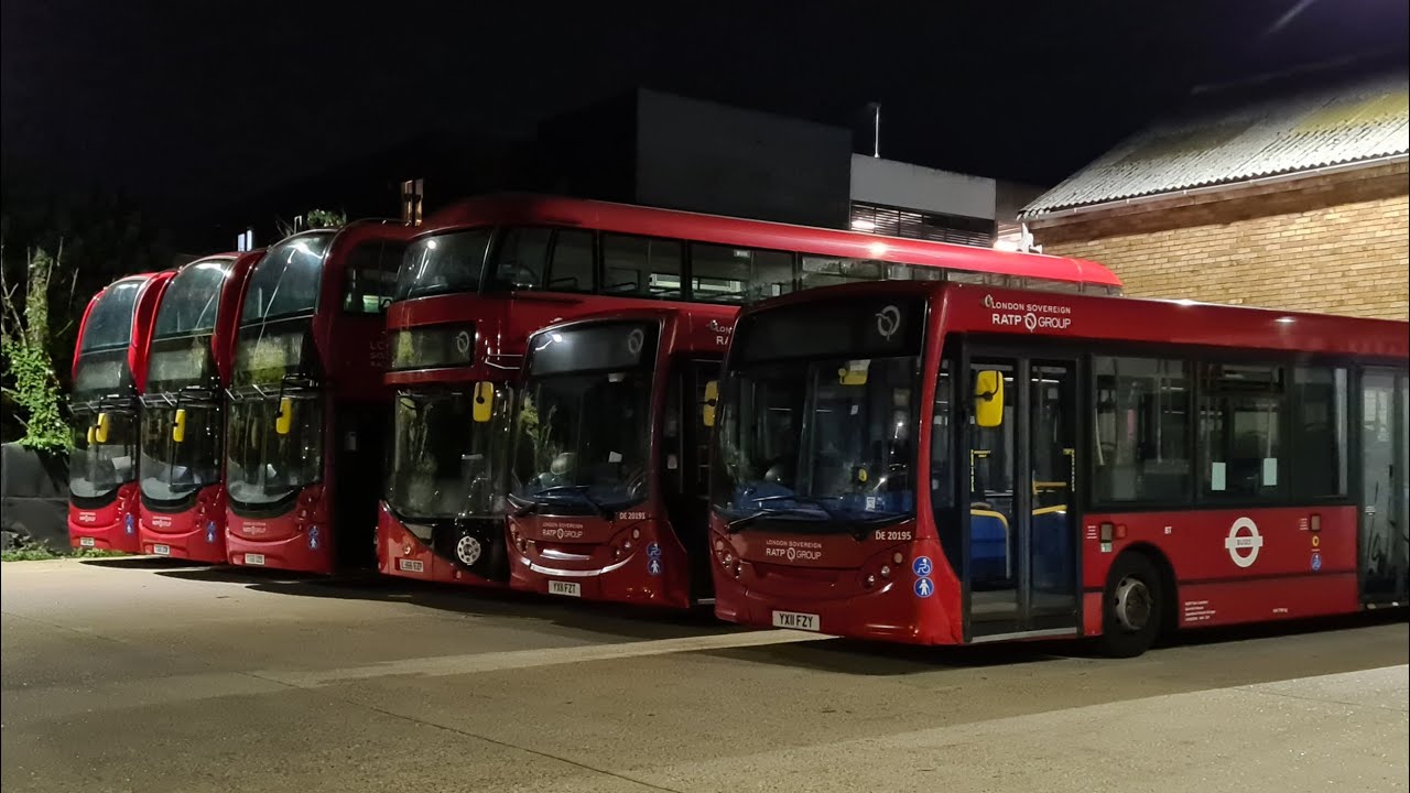 London Sovereign Buses at Parr Road - Canons Park Outstation - YouTube
