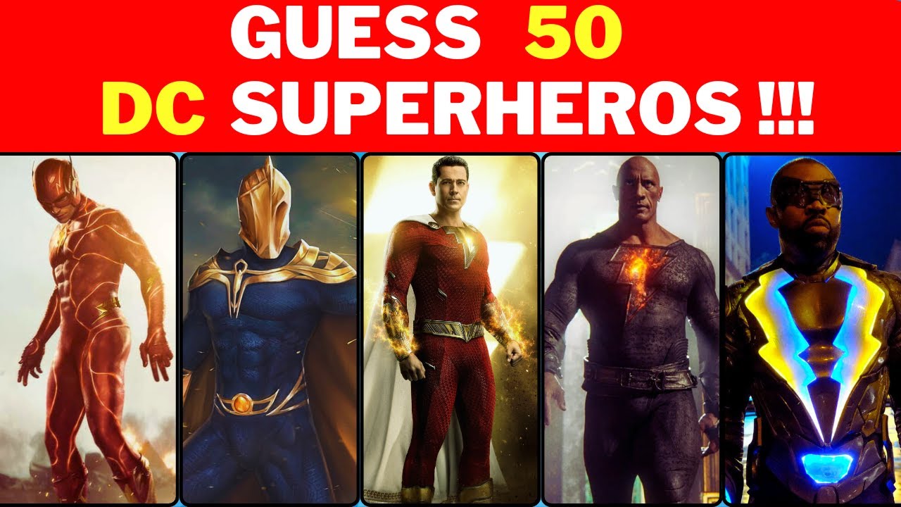 Guess the DC Superhero Characters | Can You Guess These 50 Names? - YouTube