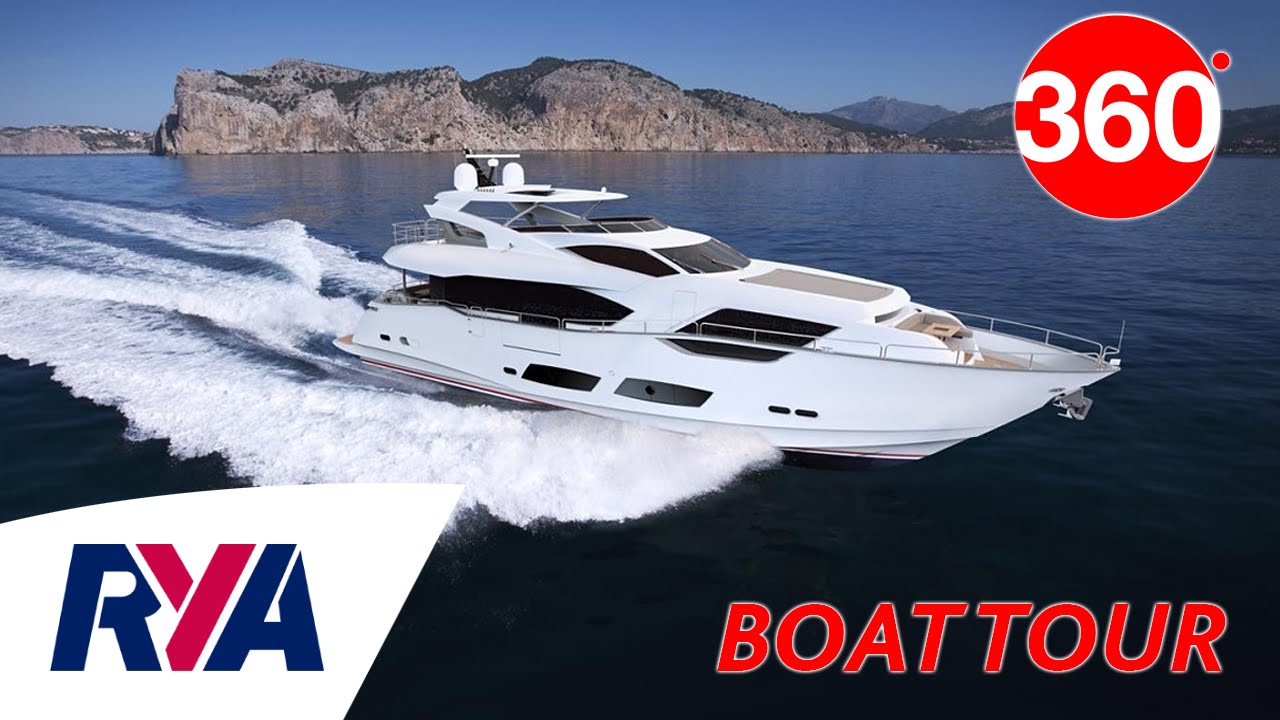 Sunseeker 95 Luxury Motor Yacht - 360° Boat Tour - 28 knots ...