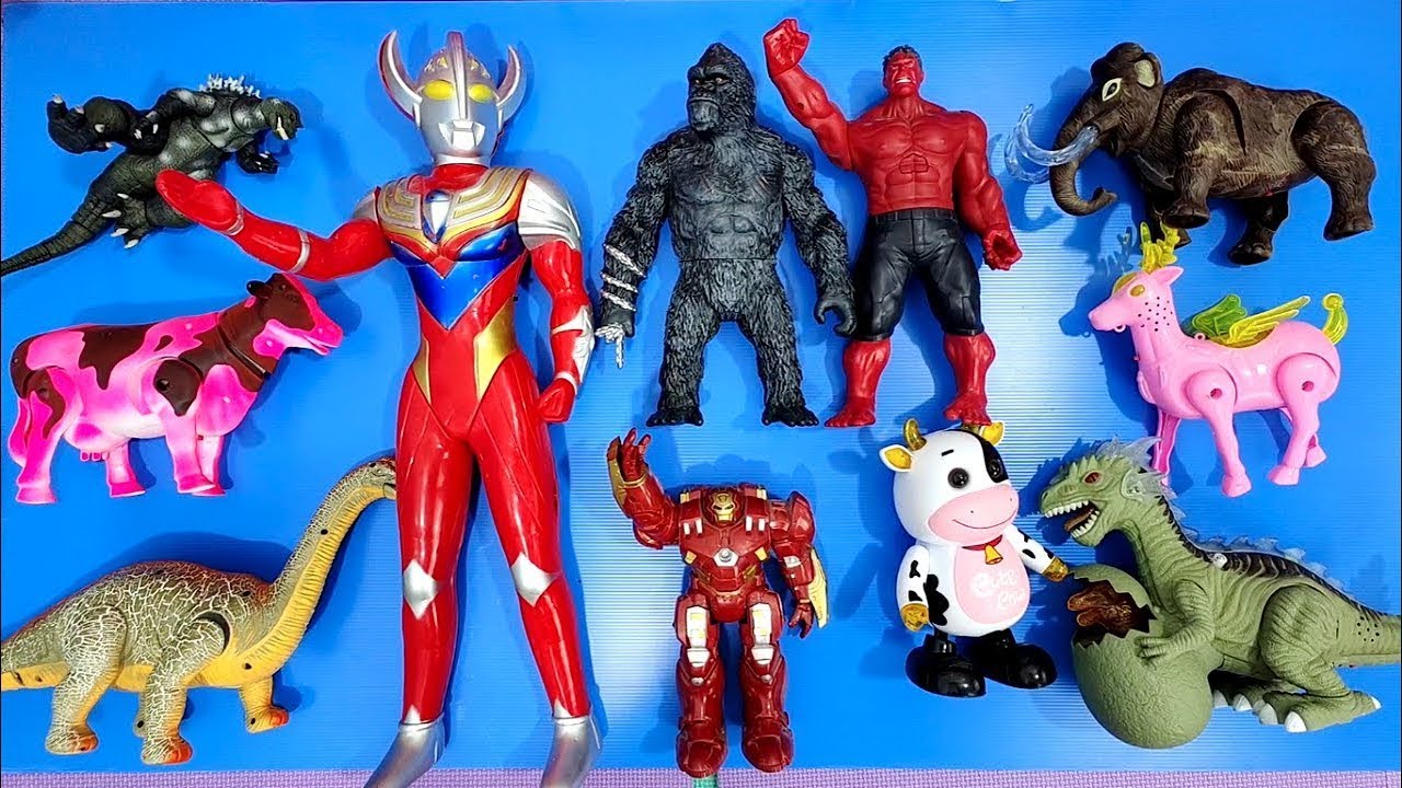 ไดโนเสาร์ VS อุลตร้าแมน วัว ไอรอนแมน Ultraman Cow Ironman | PIP T1 ...