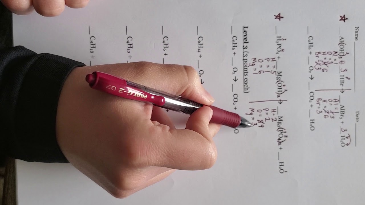 Chemistry- Balancing Equations with Parentheses part 2 - YouTube