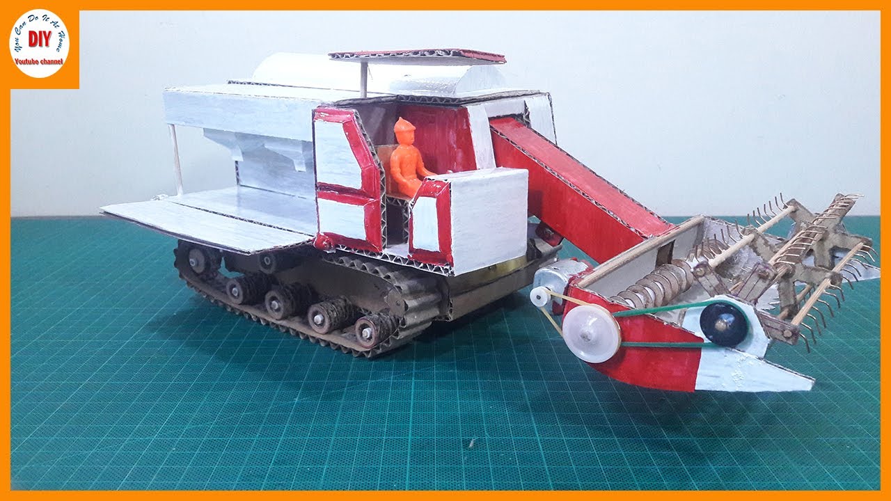 DIY Harvester Using Cardboard | How To Make A RC Harvester | Do It ...