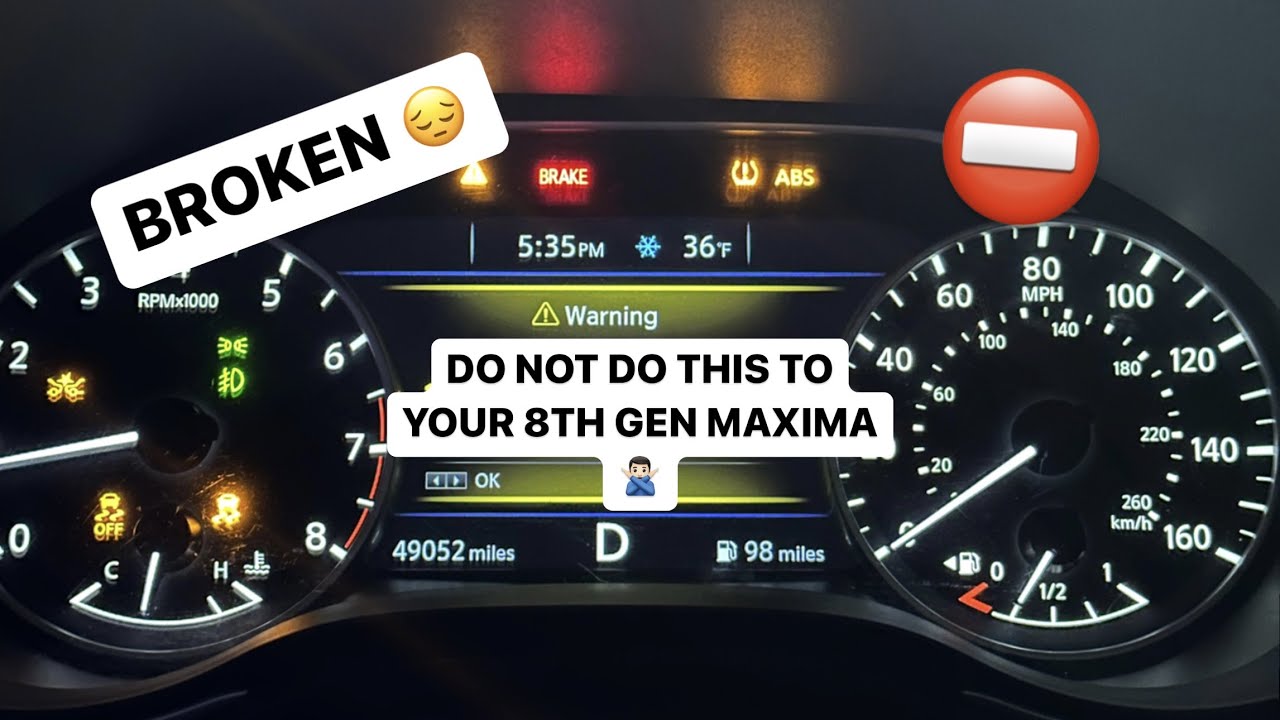 I BROKE MY CAR!!! :( (IF YOU HAVE A MAXIMA DONT DO THIS!) (*FIXED ...