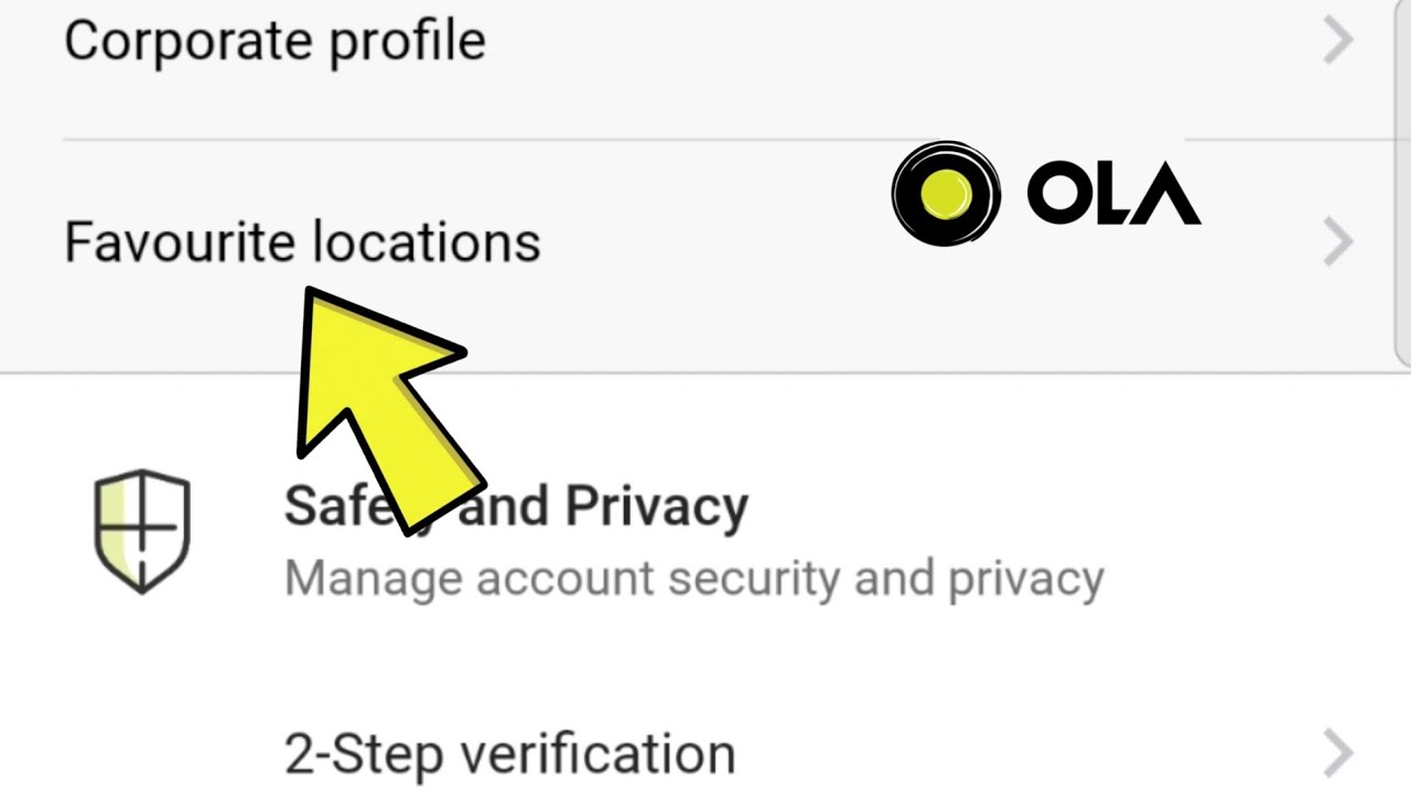 how to add favorite location Ola app | favourite location ola App Ki ...