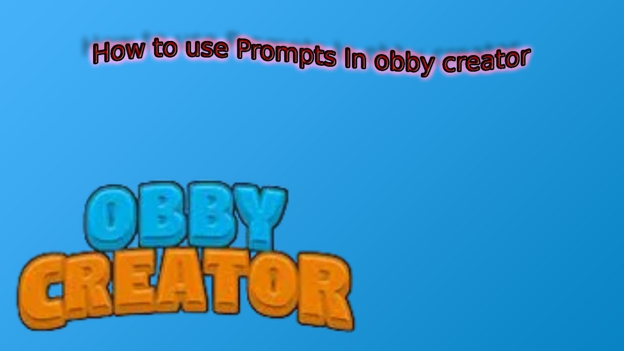 Roblox Obby creator Tutorial (how to use prompts) #roblox - YouTube