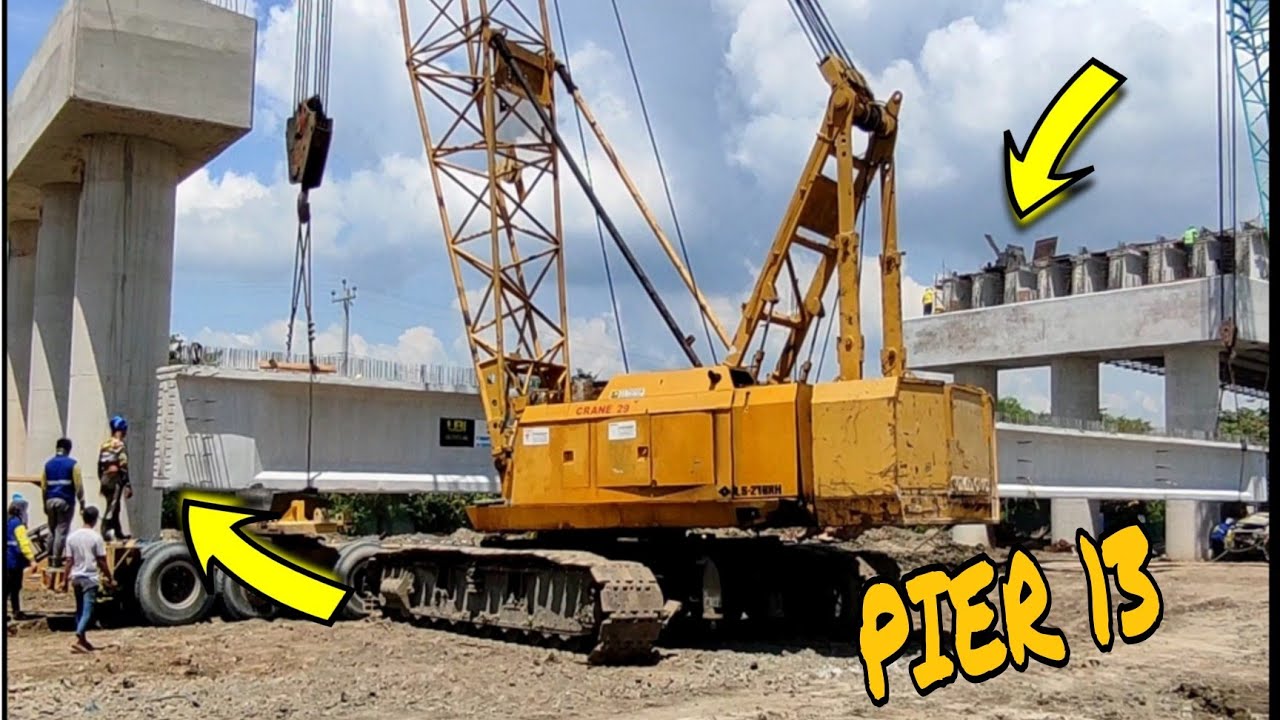 PIER 13 UNANG GIRDER PARA SA PAGGAWA NG TULAY 80 TONS, TANAW NA AT ...