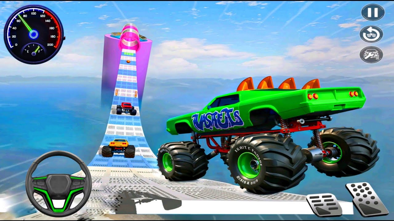 Monster Truck Mega Ramp Car - Flying Superhero Monster Truck - Android ...