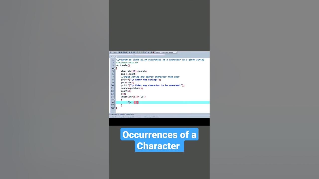 Write A Program To Count Number Of Occurrences Of A Character In A