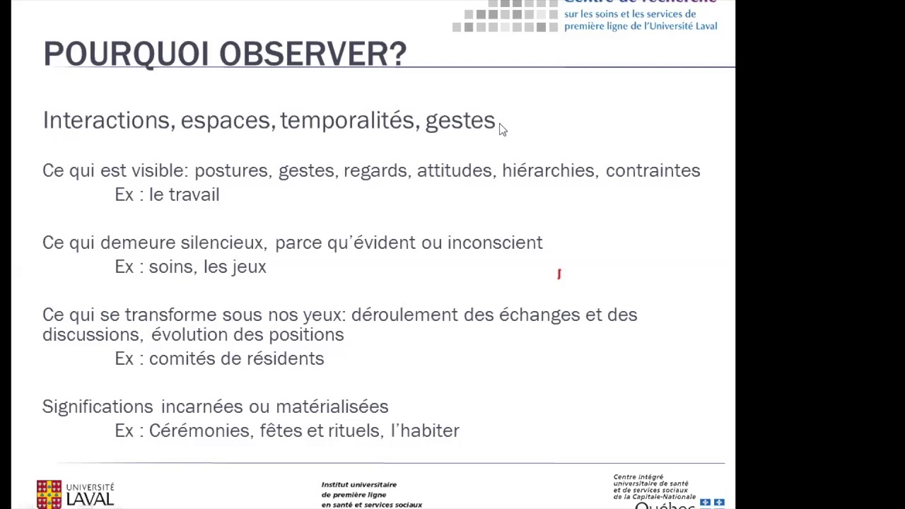 Séminaire sur les méthodologie qualitatives et mixtes: Observation ...