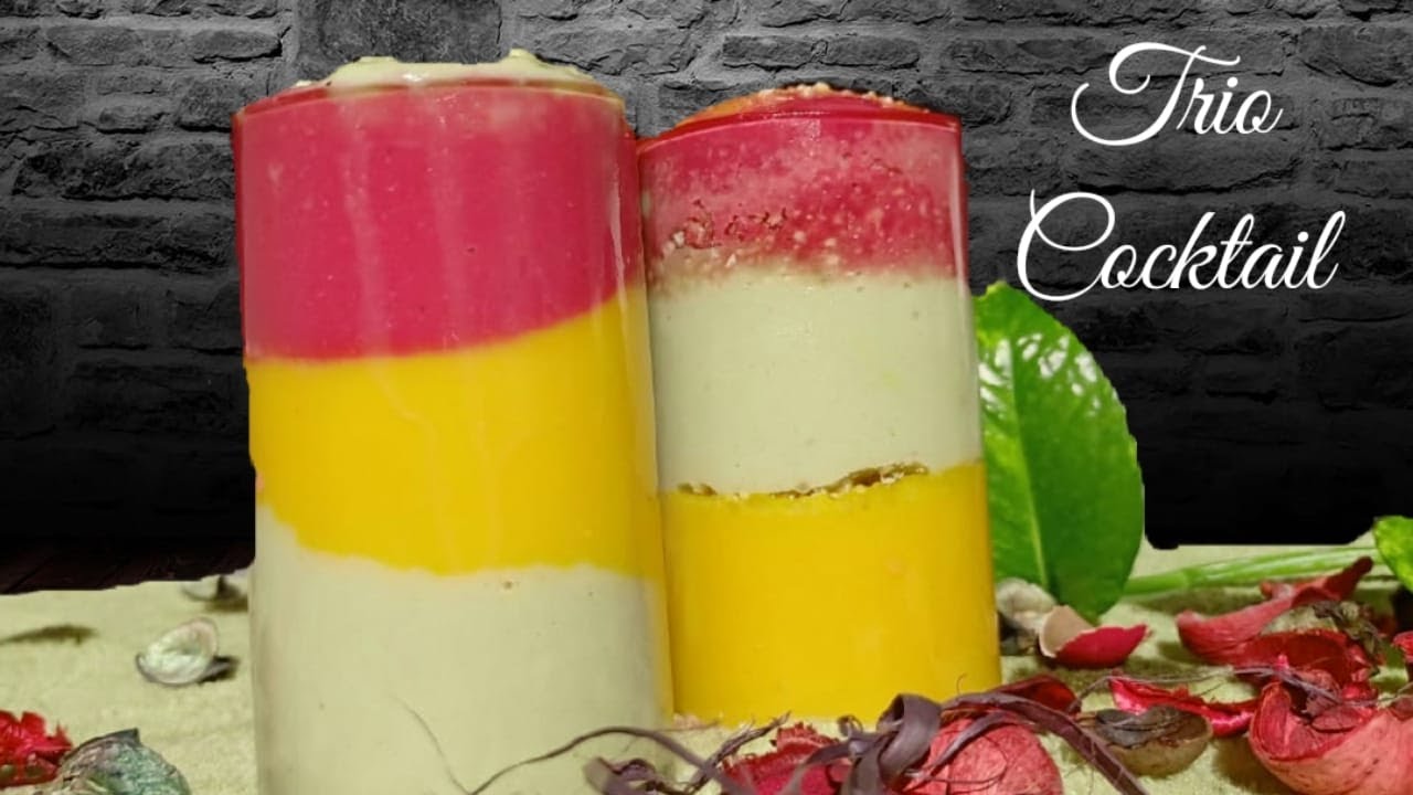 Trio Cocktail with Nuts | Special Cocktail | Layered puree - YouTube
