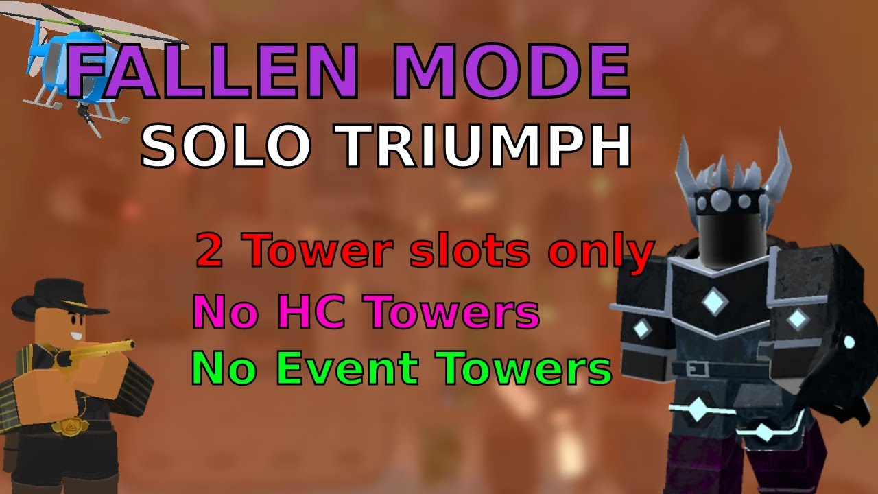 SOLO Fallen with Buffed Pursuit but I use a 2 TOWER LOADOUT [TDS ...
