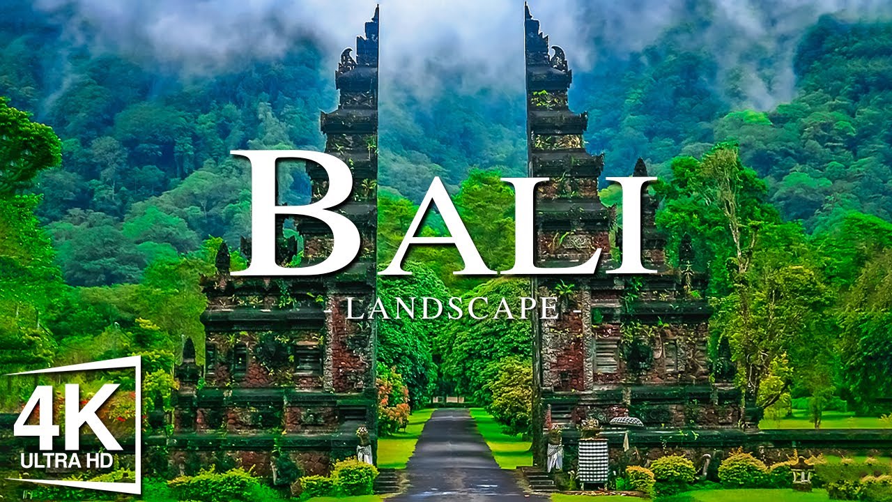 FLYING OVER BALI (4K UHD) - Relaxing Music Along With Beautiful Nature ...