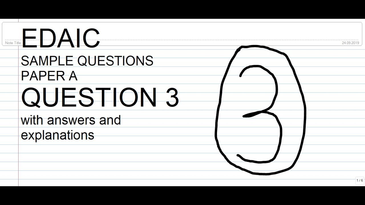 EDAIC Paper A Question 3 - YouTube