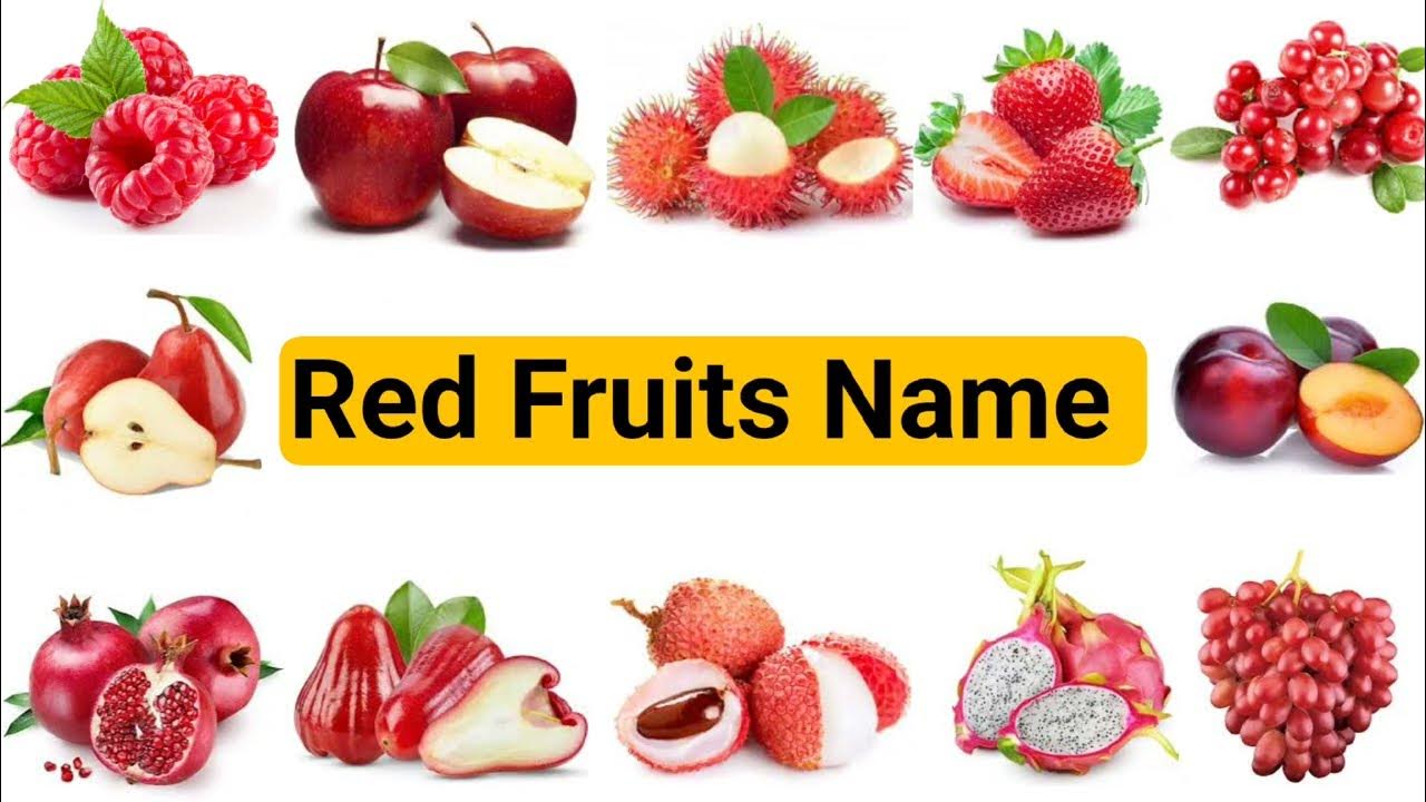 Red Fruits Name In English I Red Fruits Name With Picture I Red Fruits ...