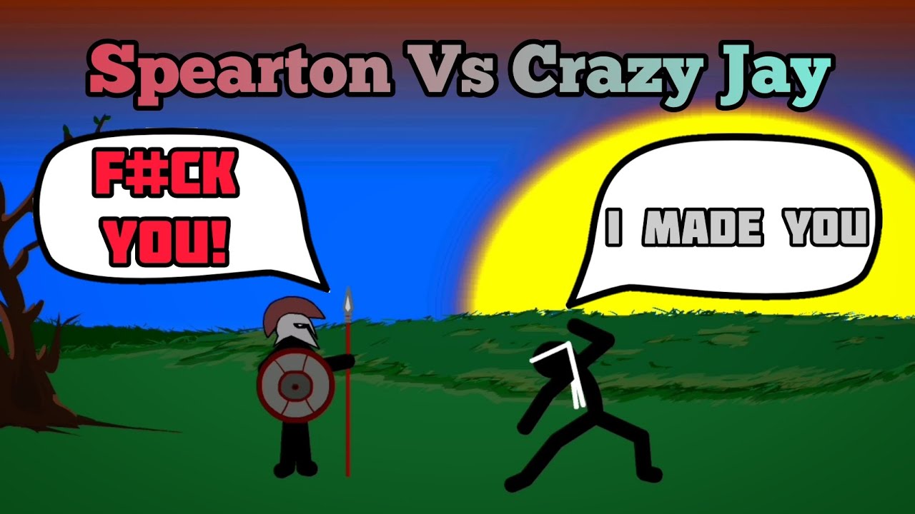 Spearton Vs Crazy Jay Stick War Animation - YouTube
