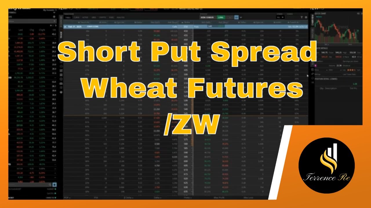 Selling a Put Spread in Wheat Futures /ZW #trading #optionstrading #stockmarket #futures #wheat ...