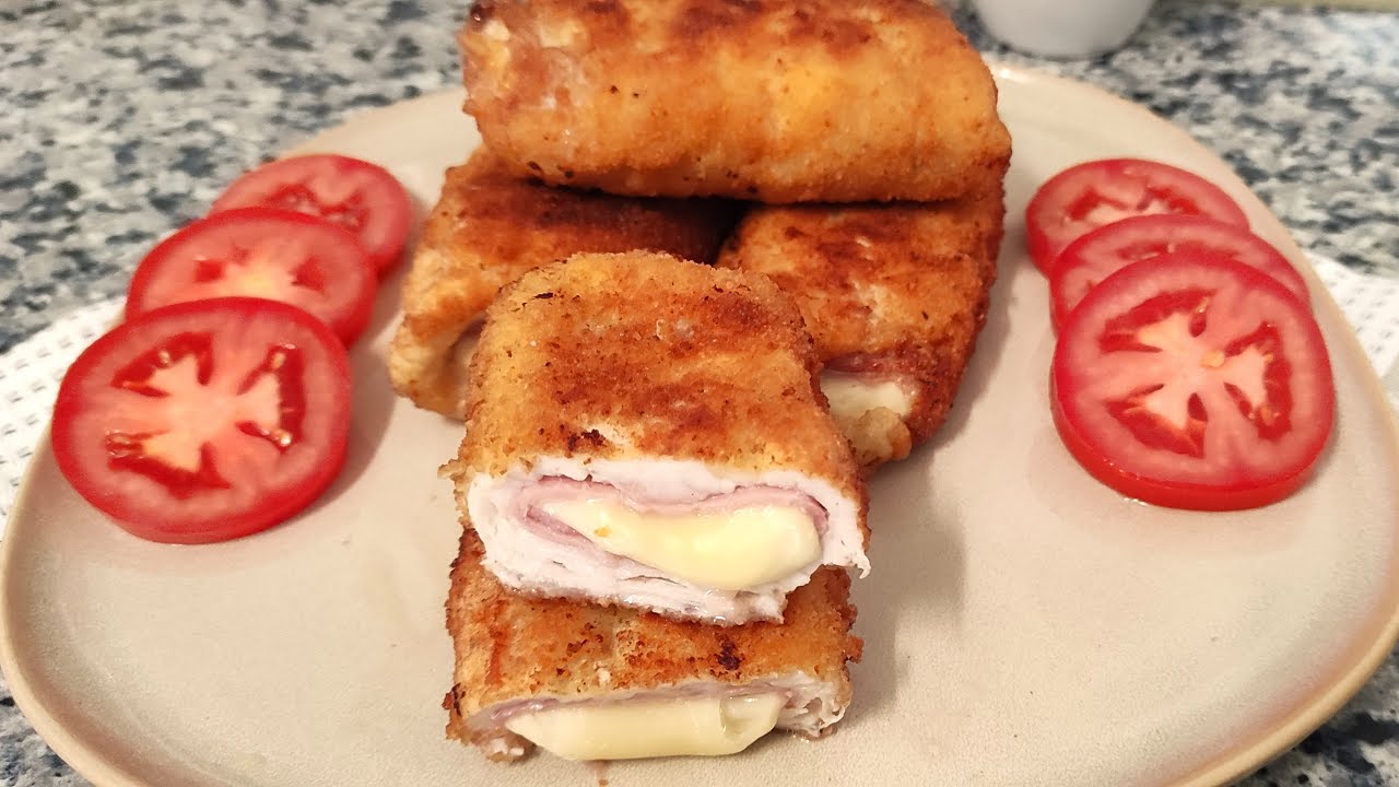 Pechuga de Pollo rellena de Jamón y Queso (cordon bleu) / Receta fácil ...