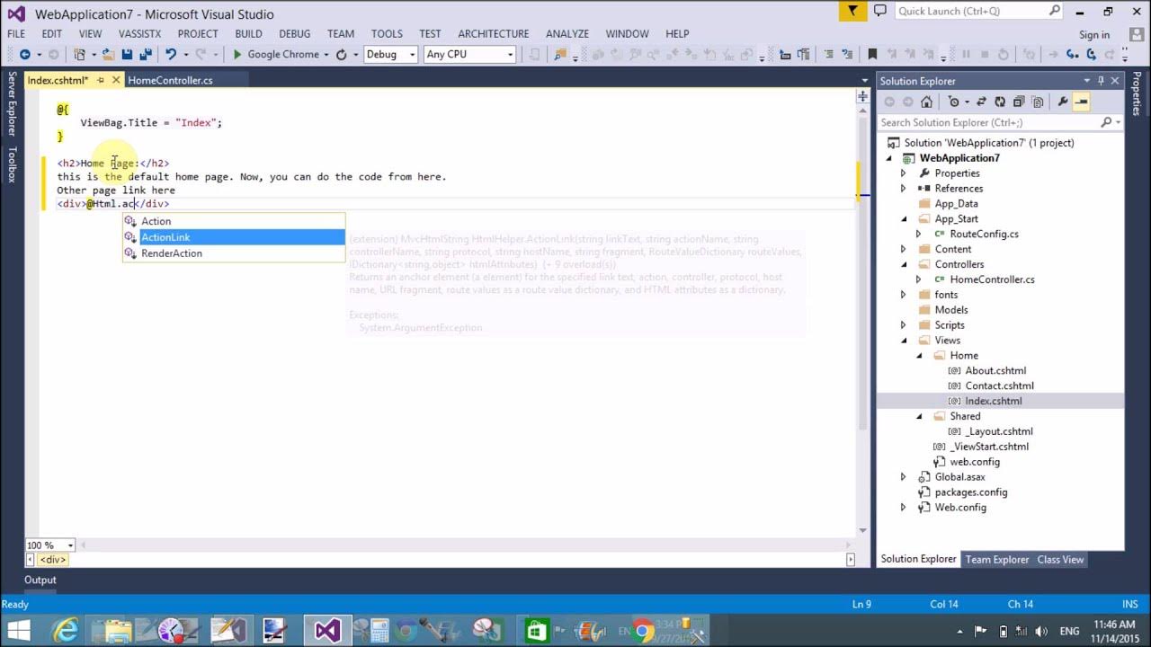 How to use Hyperlink in ASP.NET MVC part-3 - YouTube