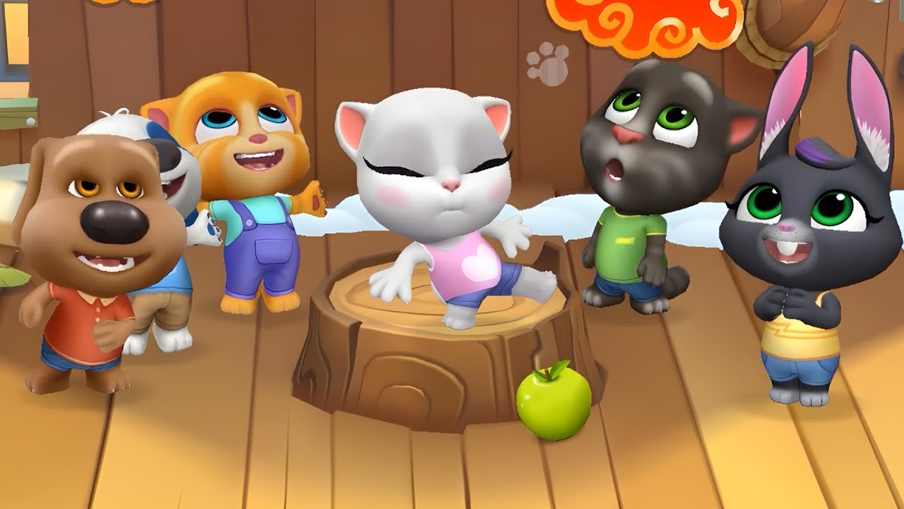 🎯🐶TALKING TOM FRIENDS😅☃️ WINTER WITH CHRISTMAS🤶🎄TOM AND TALKING FRIENDS ...