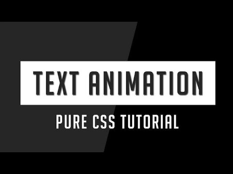 text animation | pure css tutorial | HTML & CSS Animation - YouTube