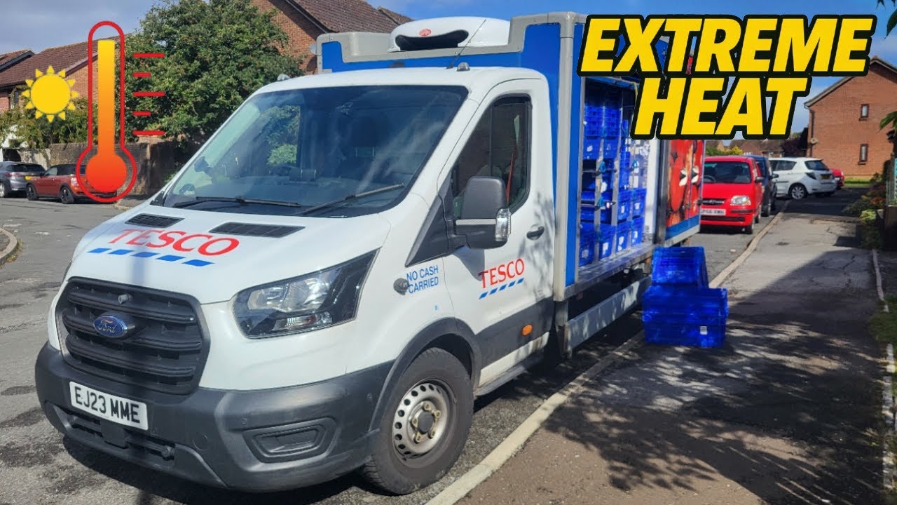 How I Deliver Tesco Shopping In Extreme Heat - YouTube