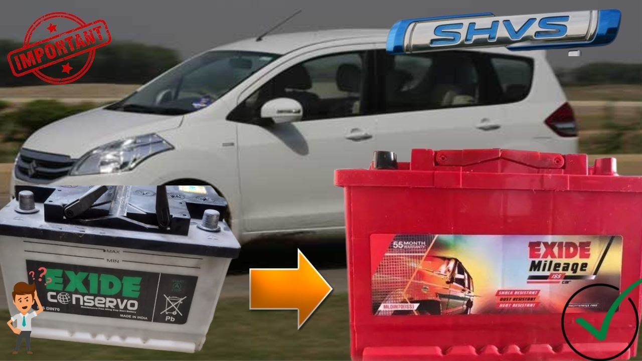 Maruti Suzuki Ertiga Battery Replacement 70Ah Exide Mileage ISS