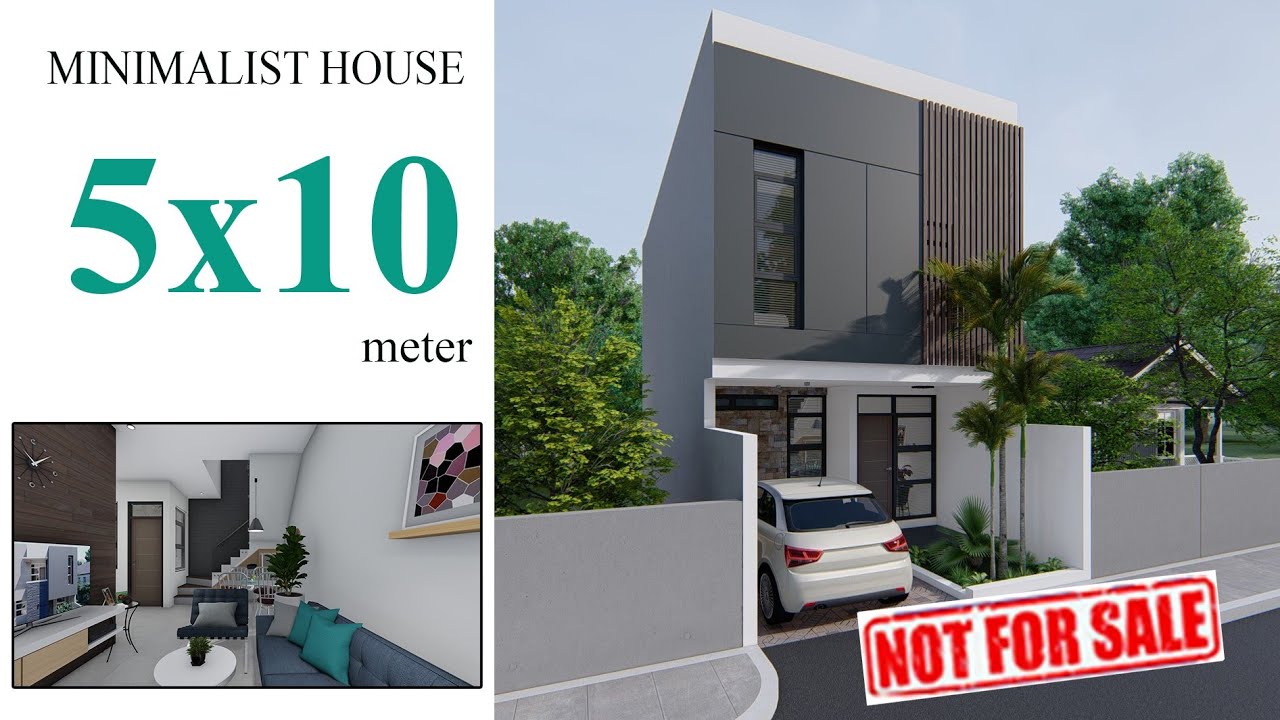 minimalist house 5 x 10 meter & interior - YouTube