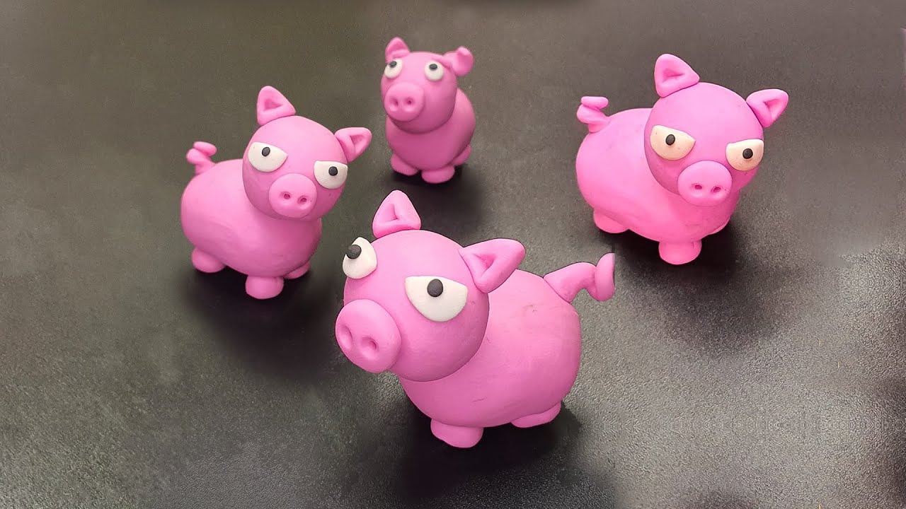 Pig Clay Art For Kids Pig Little Clay Modelling For Kids piglets Clay ...