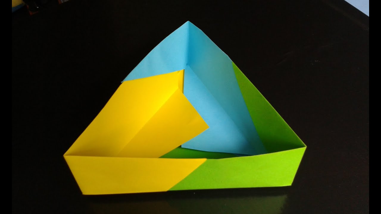 Paper Triangle Box Origami YouTube paper-triangle-box-origami-youtube